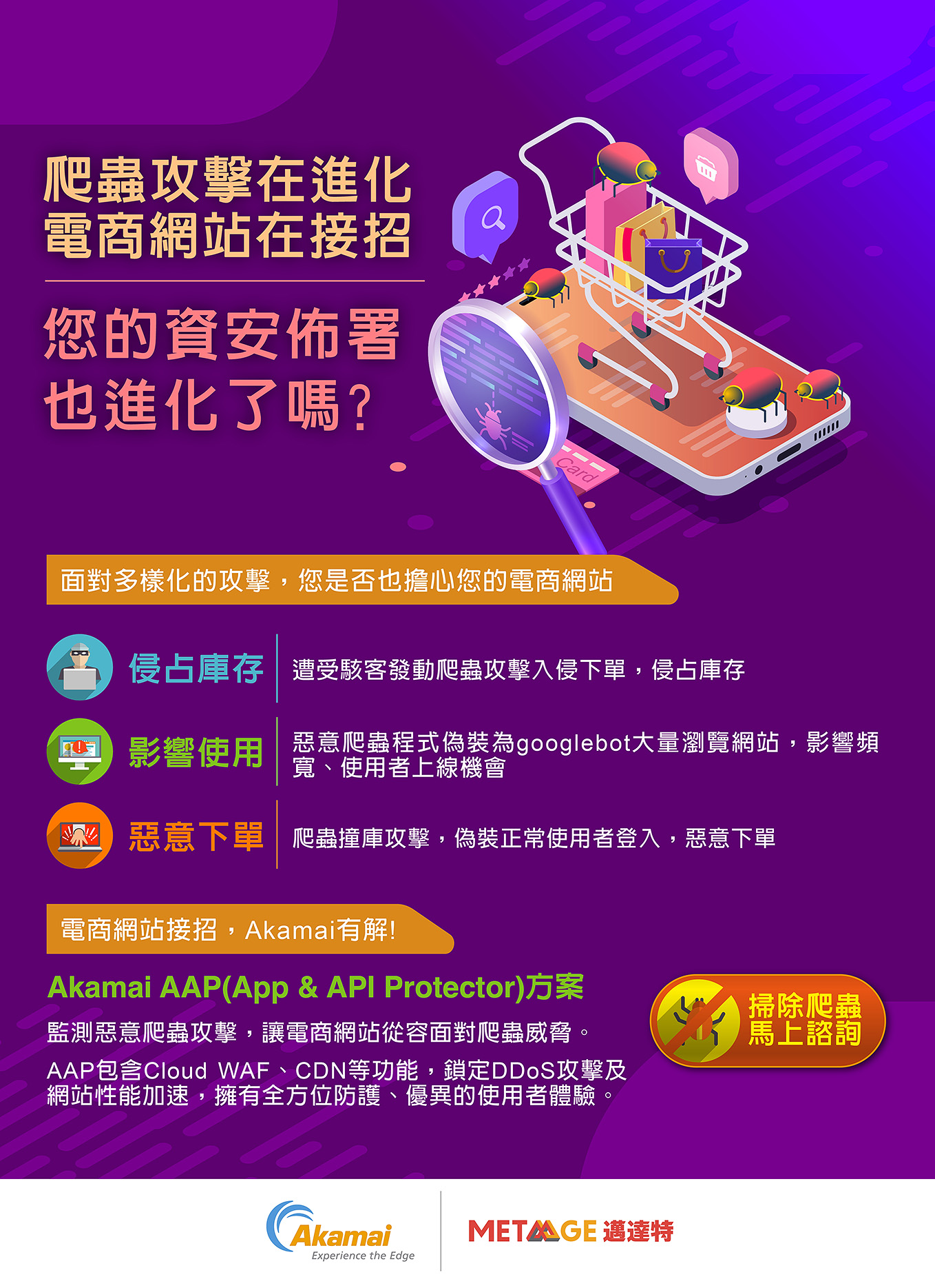 爬蟲攻擊在進化，電商網站在接招！您的資安佈署需要Akamai AAP！ - MetaAge 邁達特